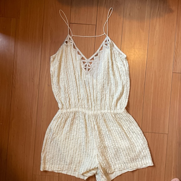 SAYLOR | Tops | Saylor Xs White Sequin Romper | Poshmark